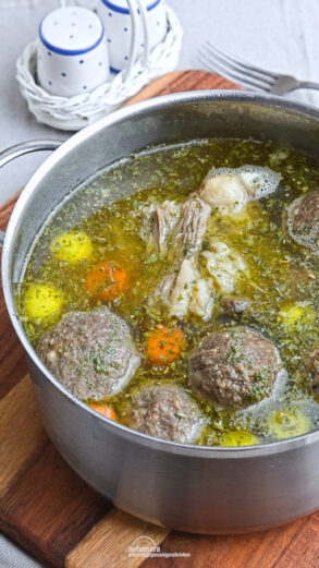 Kraftsuppe, Kraftbrühe, Fleischknochen Schwein 100%% genial